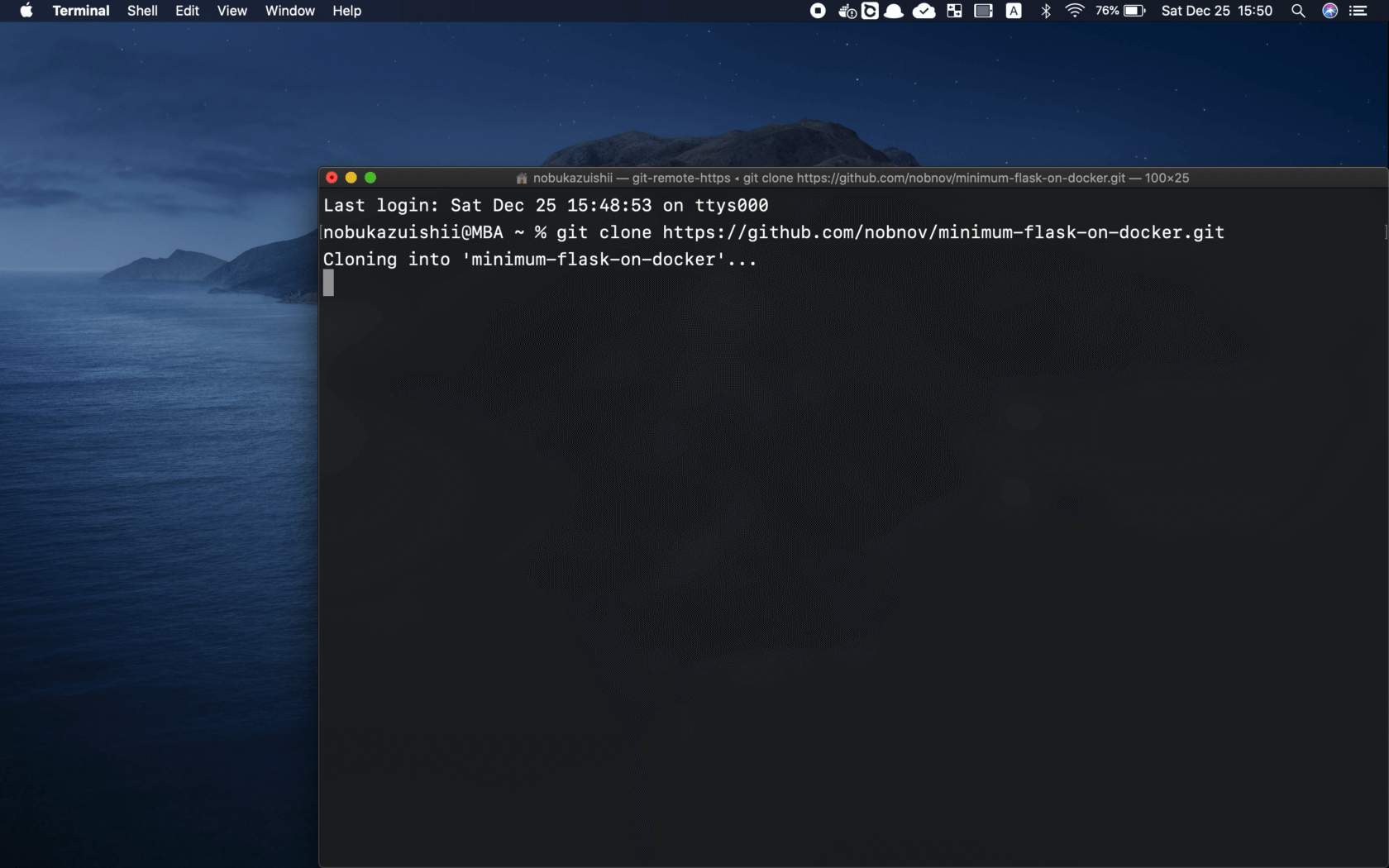 3行でDockerで起動するFlaskのミニマムアプリケーションを構築
