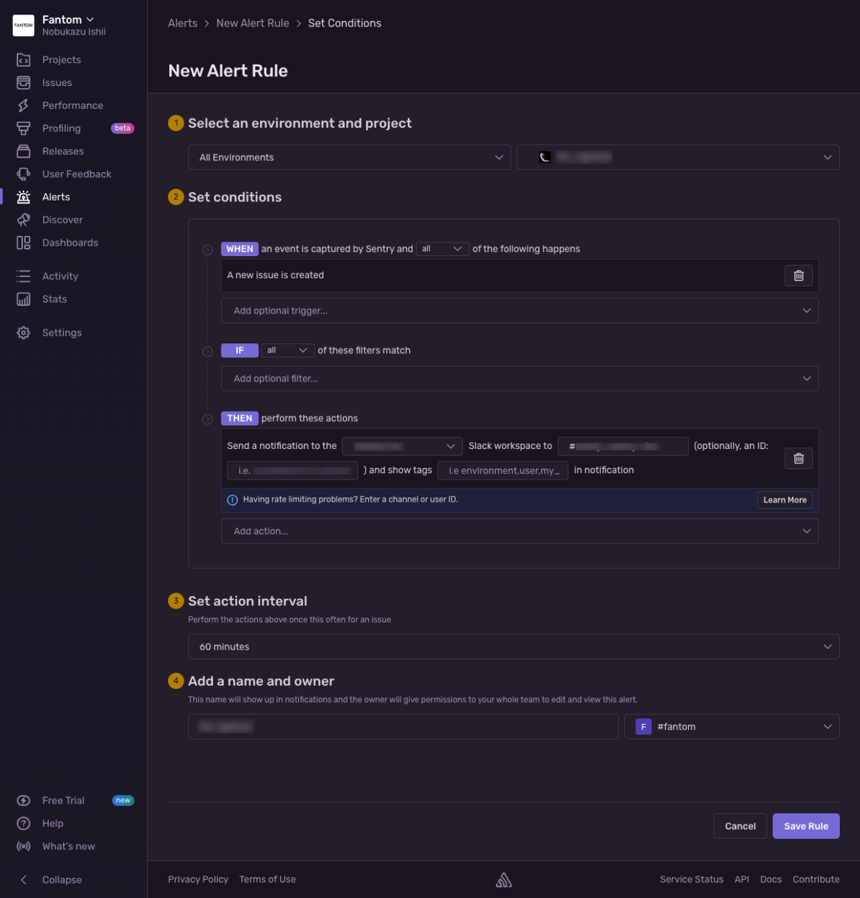 Sentryのエラー検知をSlackに通知