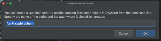 コマンドラインからPyCharmを起動する